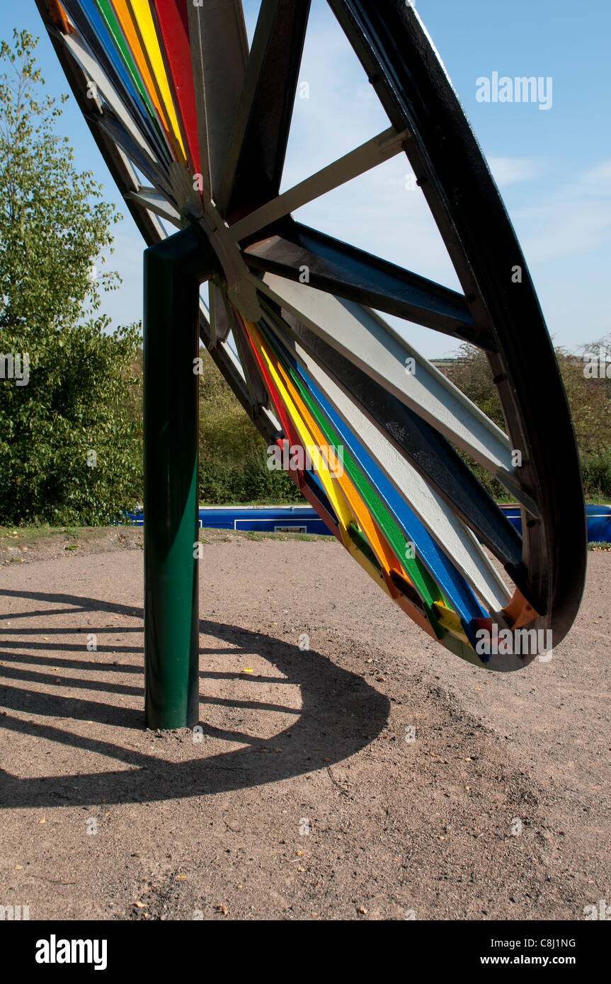 Colliery wheel at Pooley Country Park, Warwickshire, UK Stock Photo - Alamy