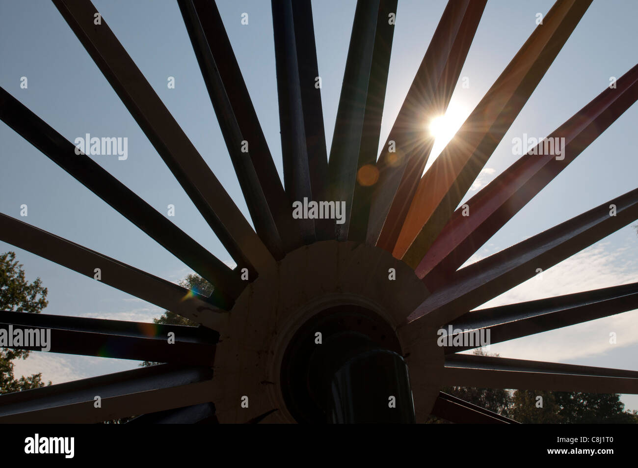 Colliery wheel at Pooley Country Park, Warwickshire, UK Stock Photo - Alamy