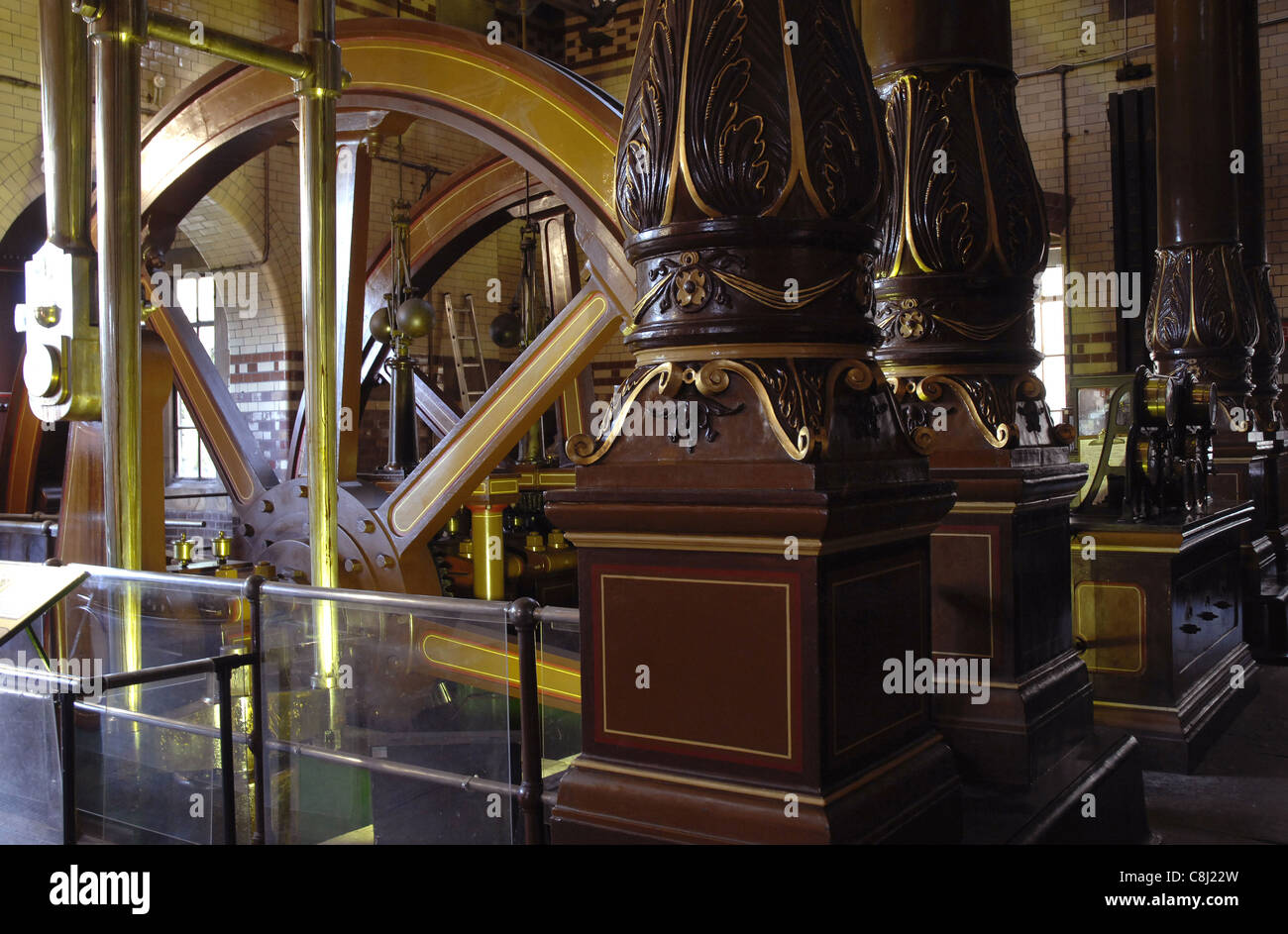 Victorian beam engines at Abbey Pumping Station in Leicester. Made by ...