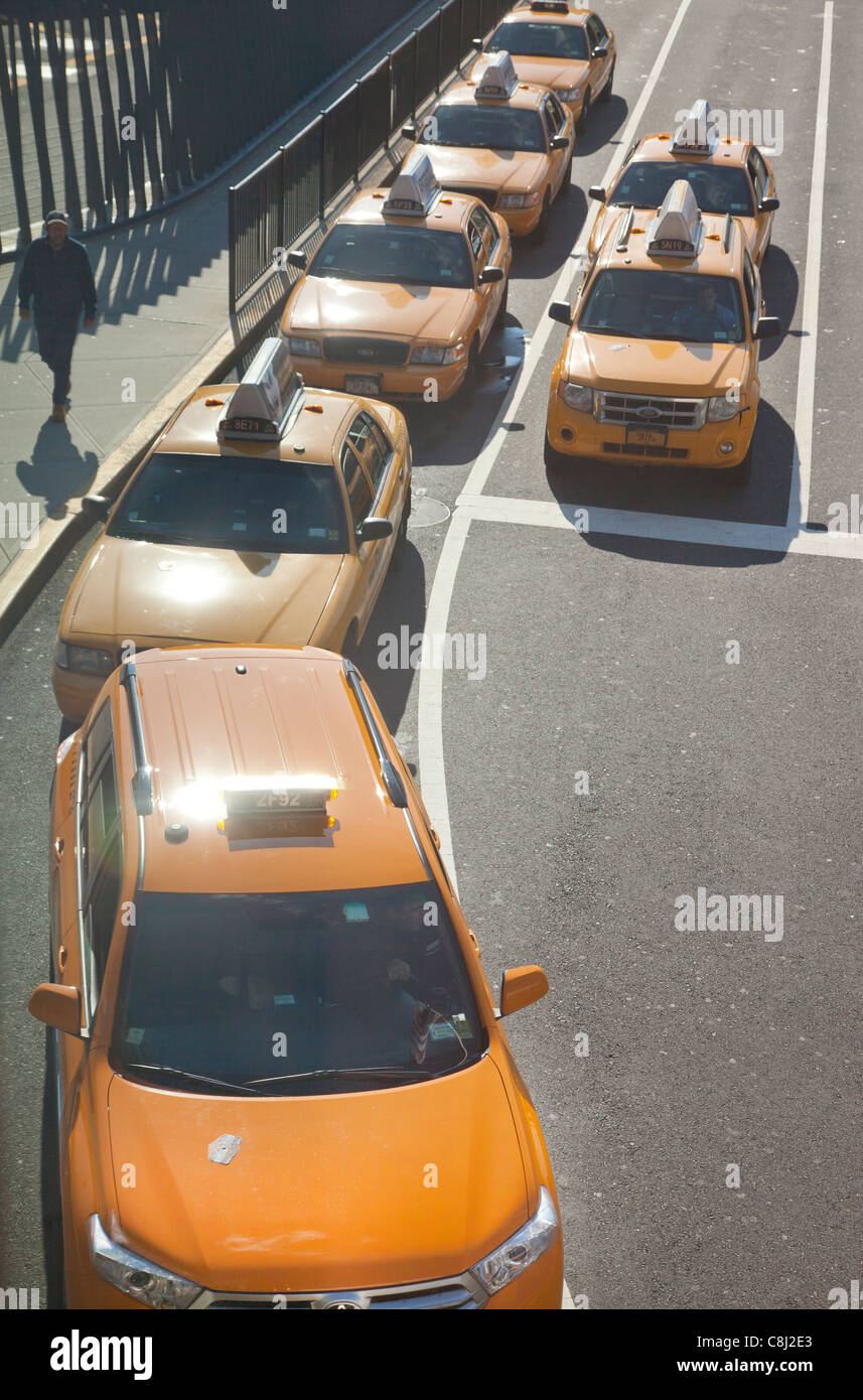 line of taxi cabs in New York City Stock Photo - Alamy