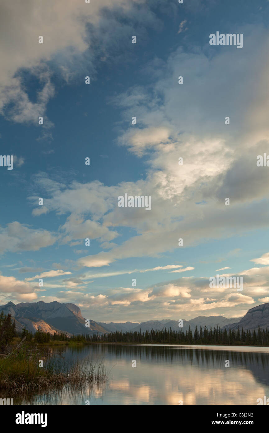 Talbot Lake and the Miette Range in Jasper National Park, Alberta ...