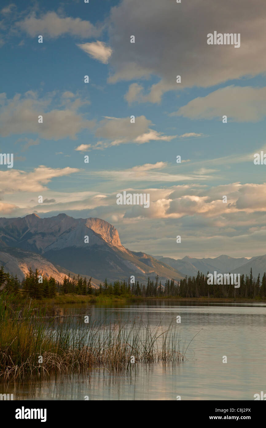Talbot Lake and the Miette Range in Jasper National Park, Alberta ...