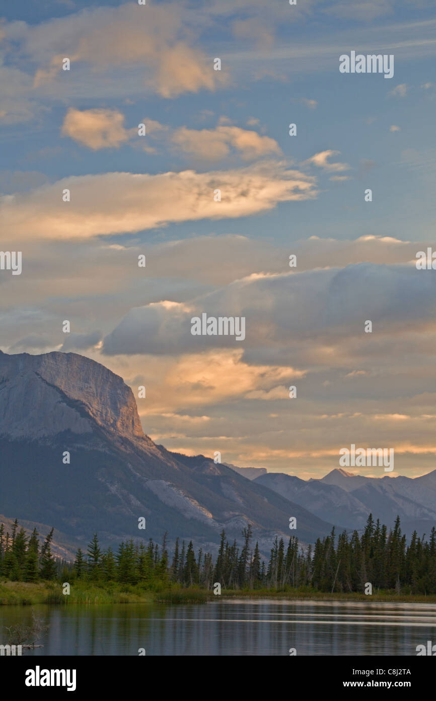 Talbot Lake and the Miette Range in Jasper National Park, Alberta ...