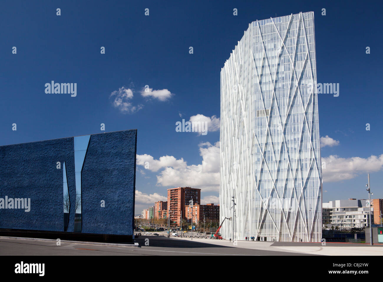 Spain, Europe, Catalunya, Barcelona, Diagonal Mar, buildings ...