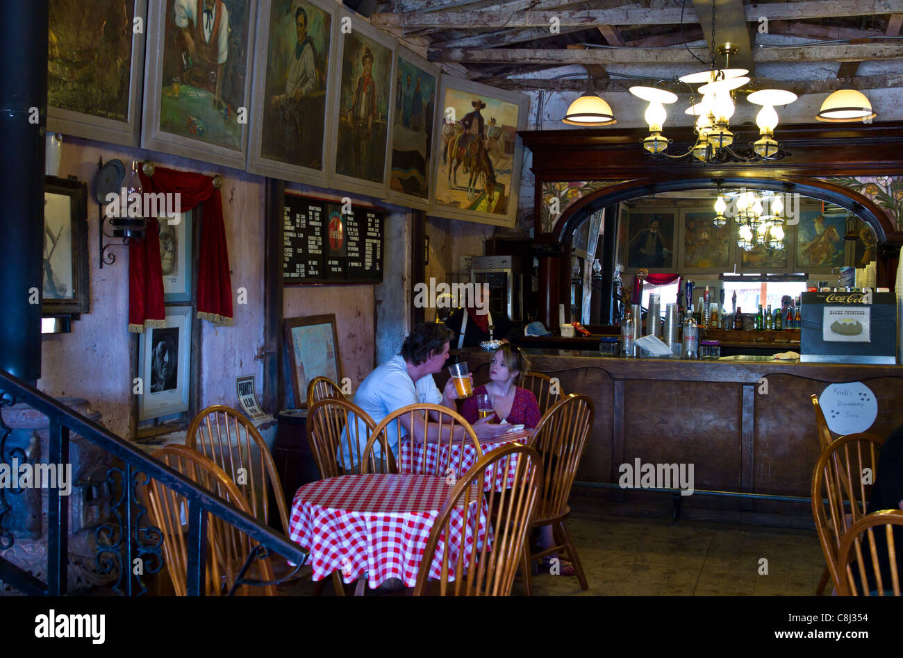U.S.A. California, Calico, a saloon of the old mine town near the Route ...