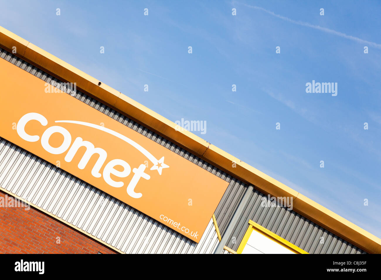 Sign, Comet electrical goods retail warehouse, Kent, UK Stock Photo - Alamy
