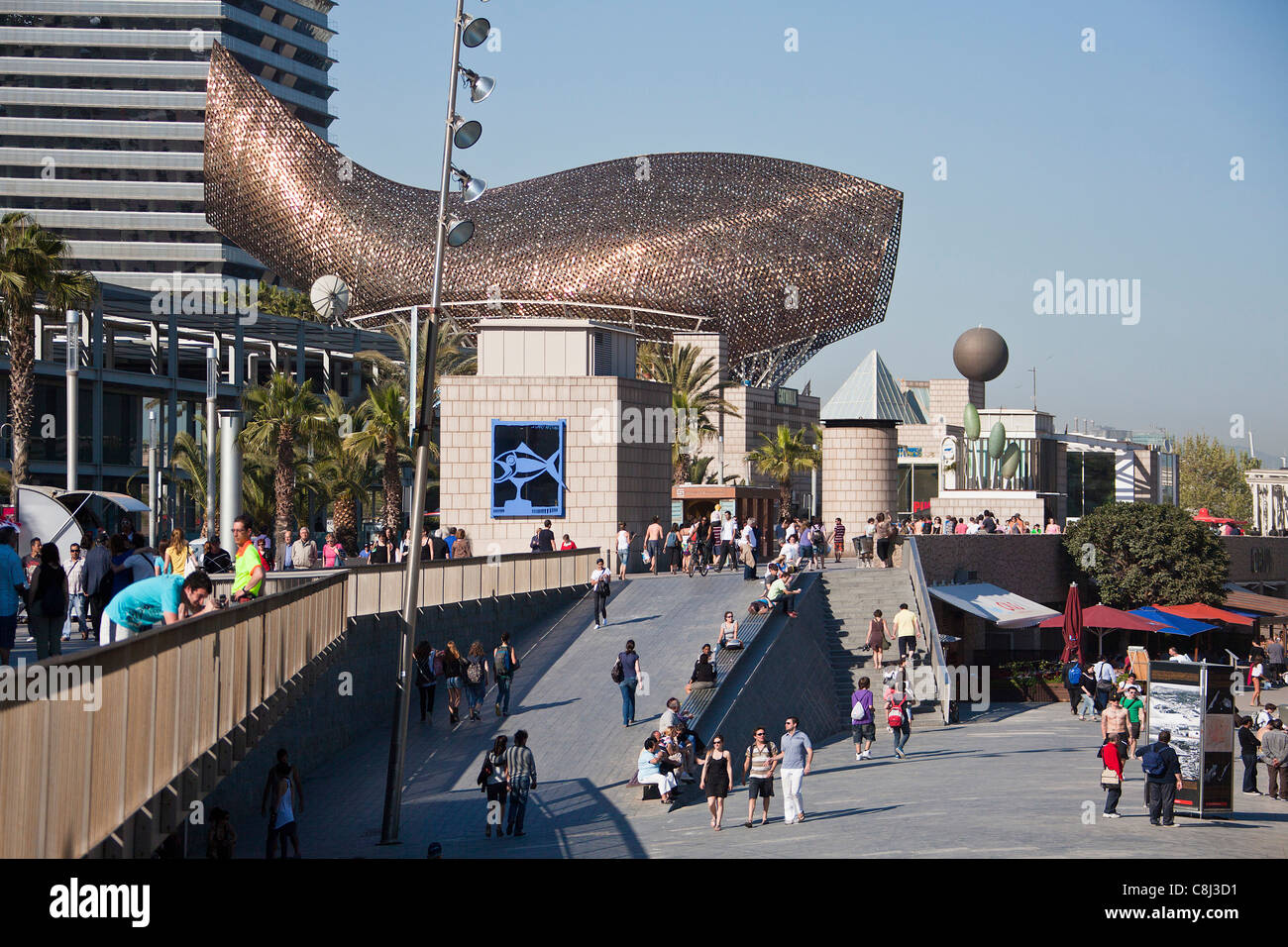 Barcelona spain beach promenade barceloneta hi-res stock photography ...