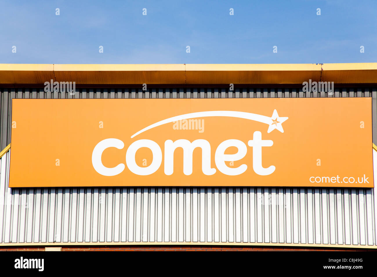 Sign, Comet electrical goods retail warehouse, Kent, UK Stock Photo - Alamy