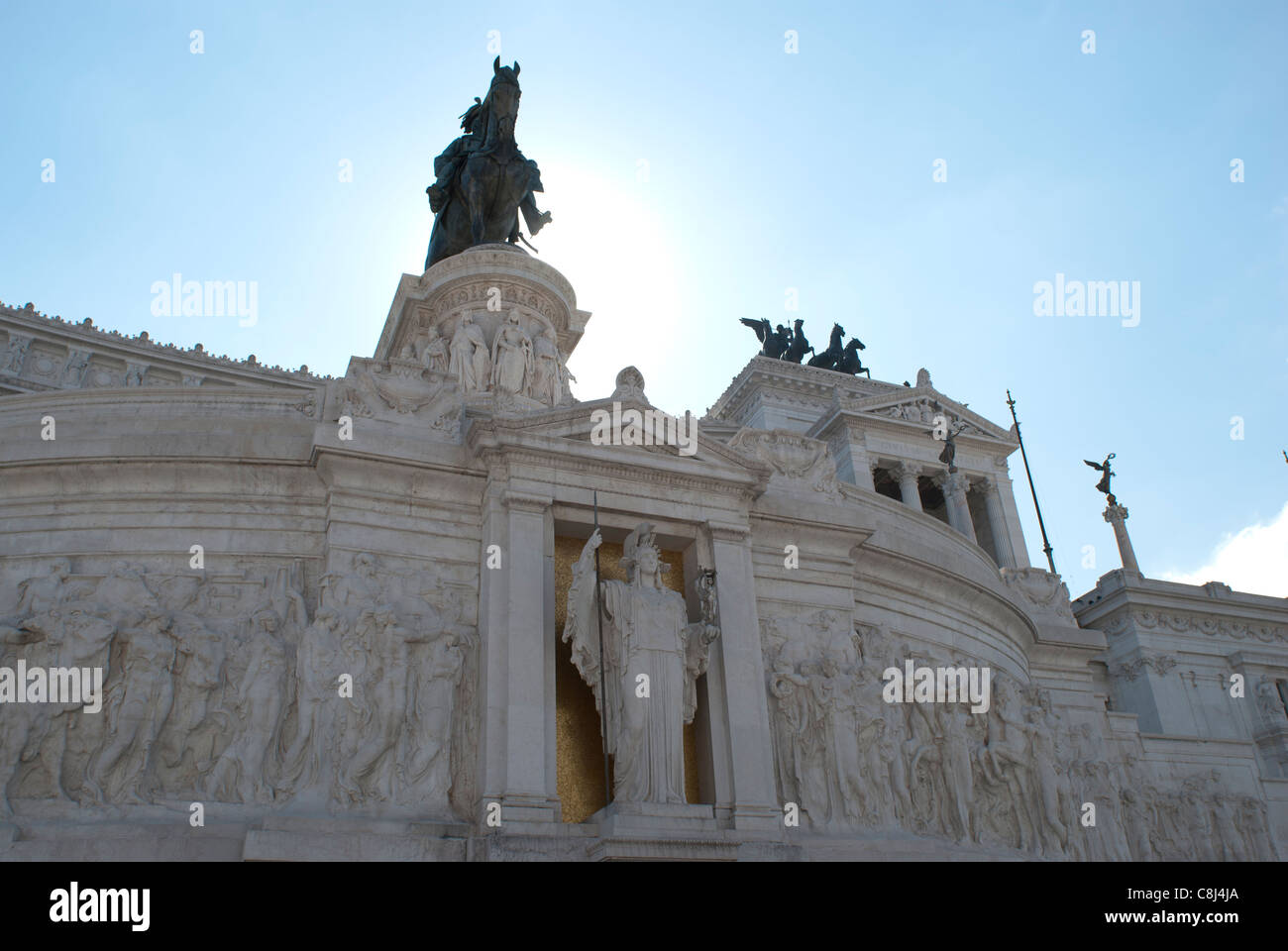 Rome.monumental complex of Victorian.Detail of the monument Stock Photo ...