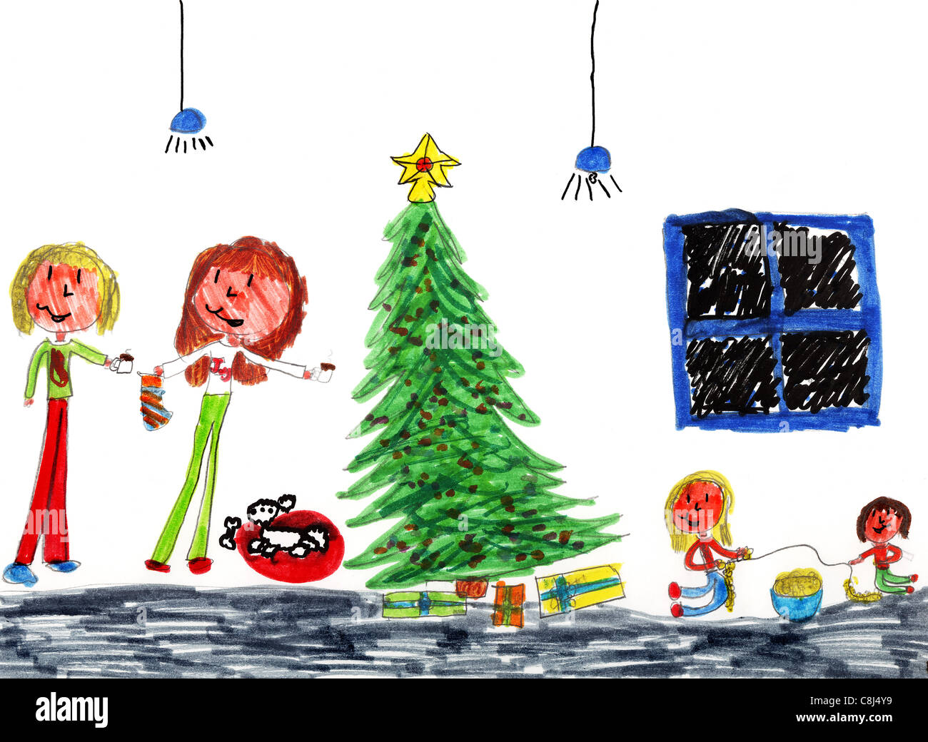 Family tree illustration hi-res stock photography and images - Alamy