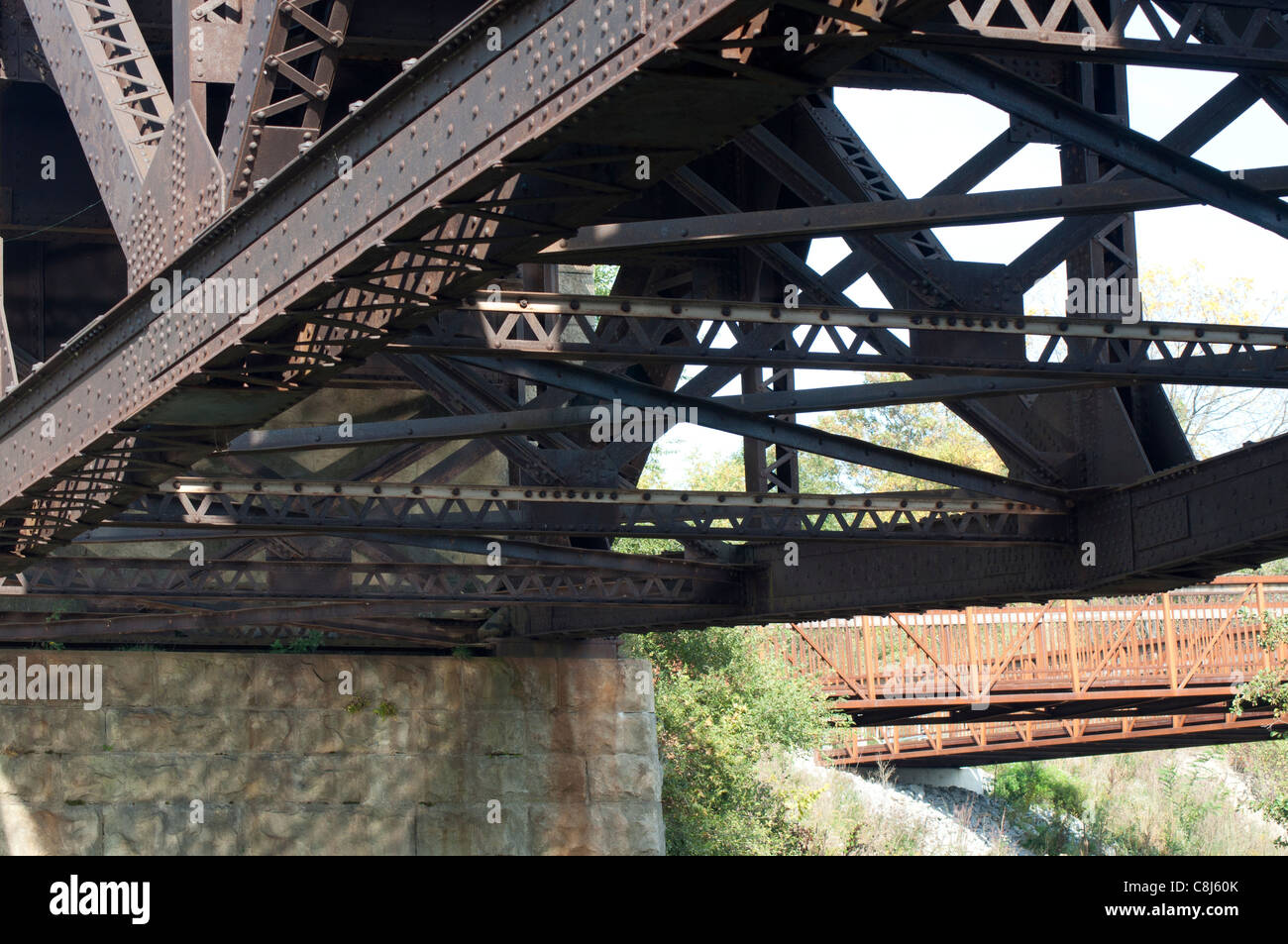 Underside of a GO Train Bridge Stock Photo - Alamy
