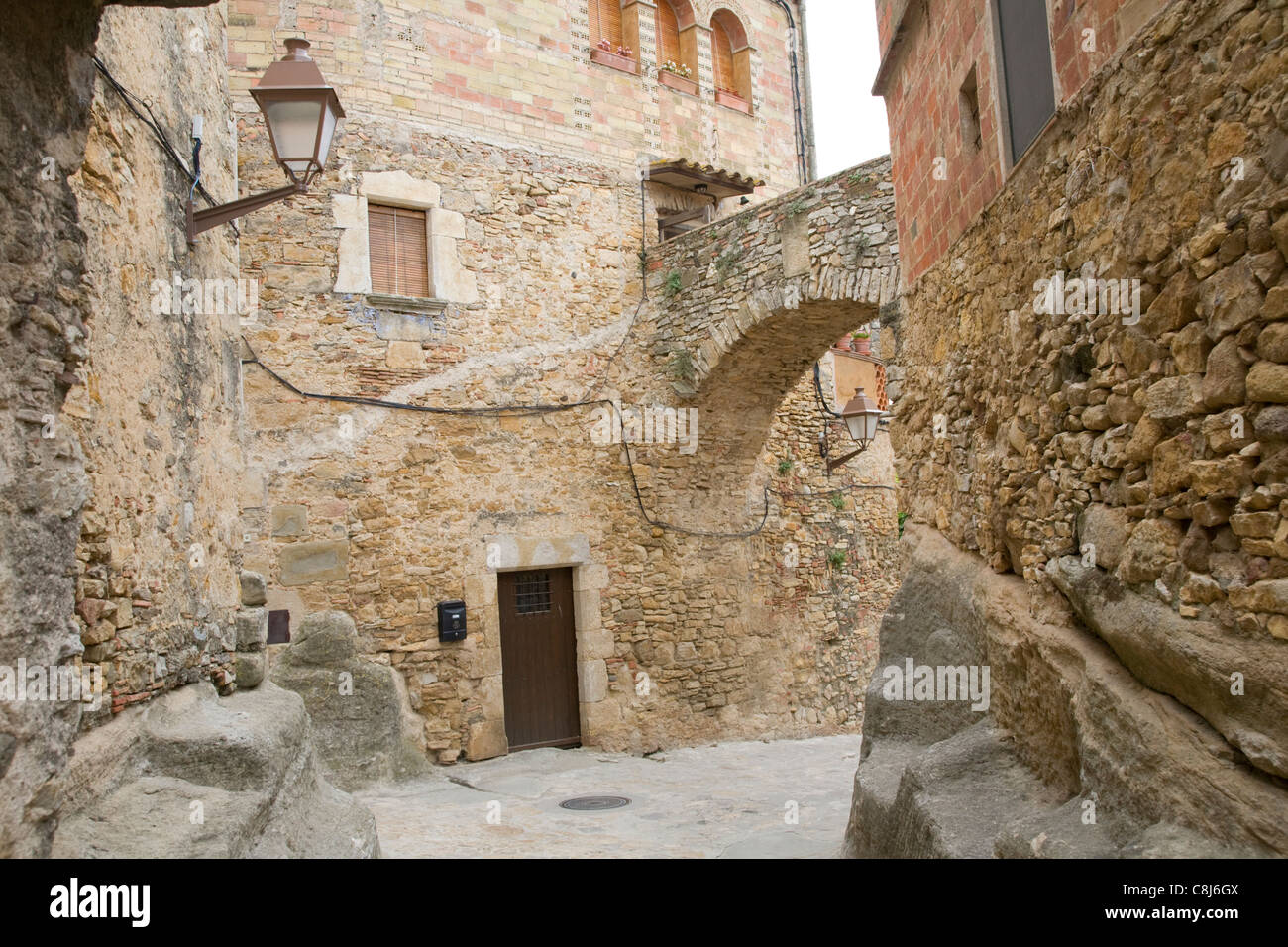 Medieval Peratallada village, Catalonia, Spain Stock Photo - Alamy