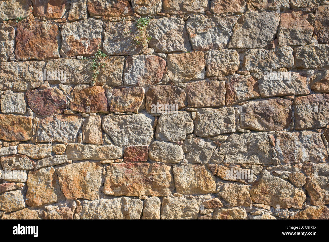 Medieval stone wall Stock Photo - Alamy