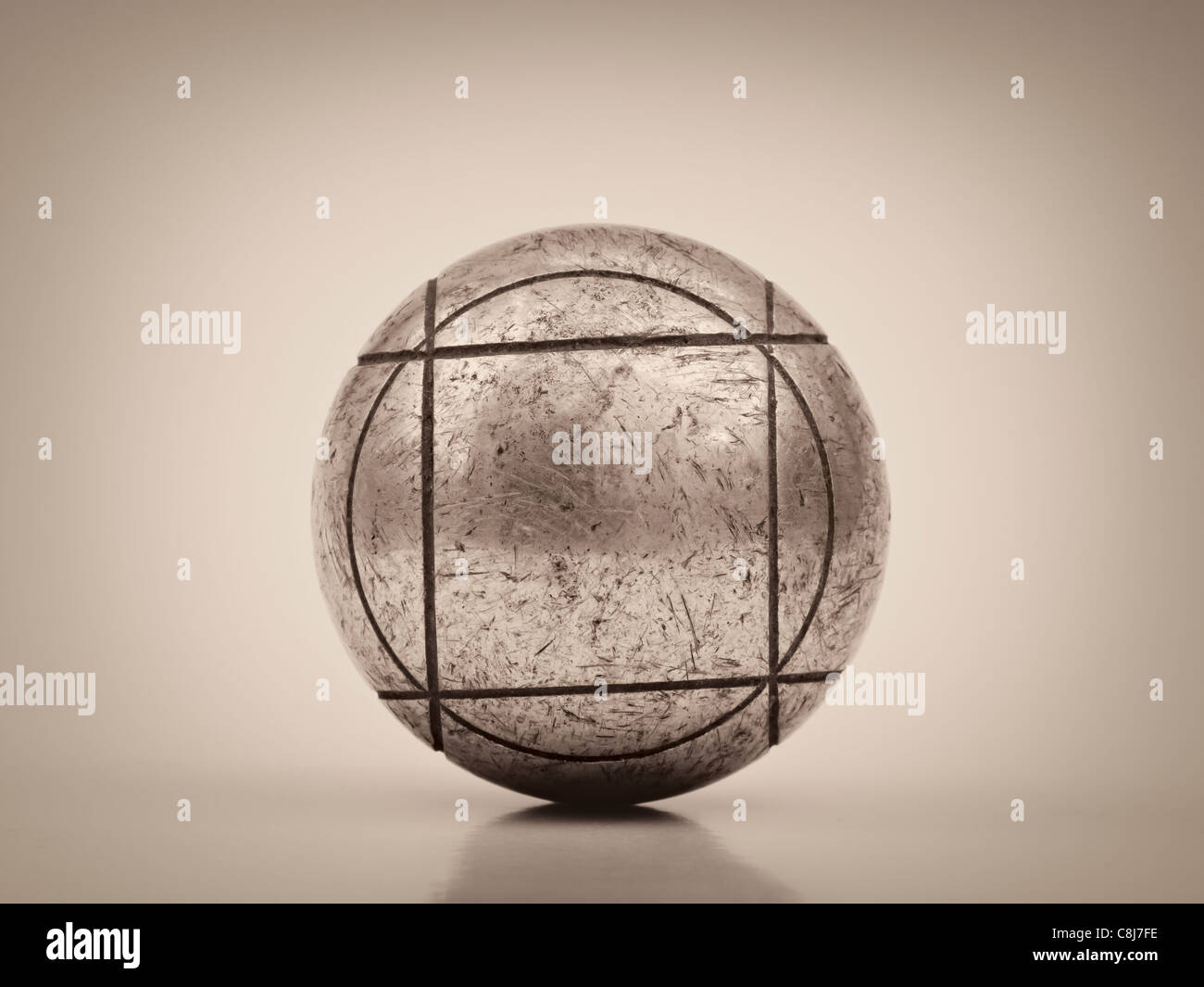 Petanque ball closeup Stock Photo - Alamy