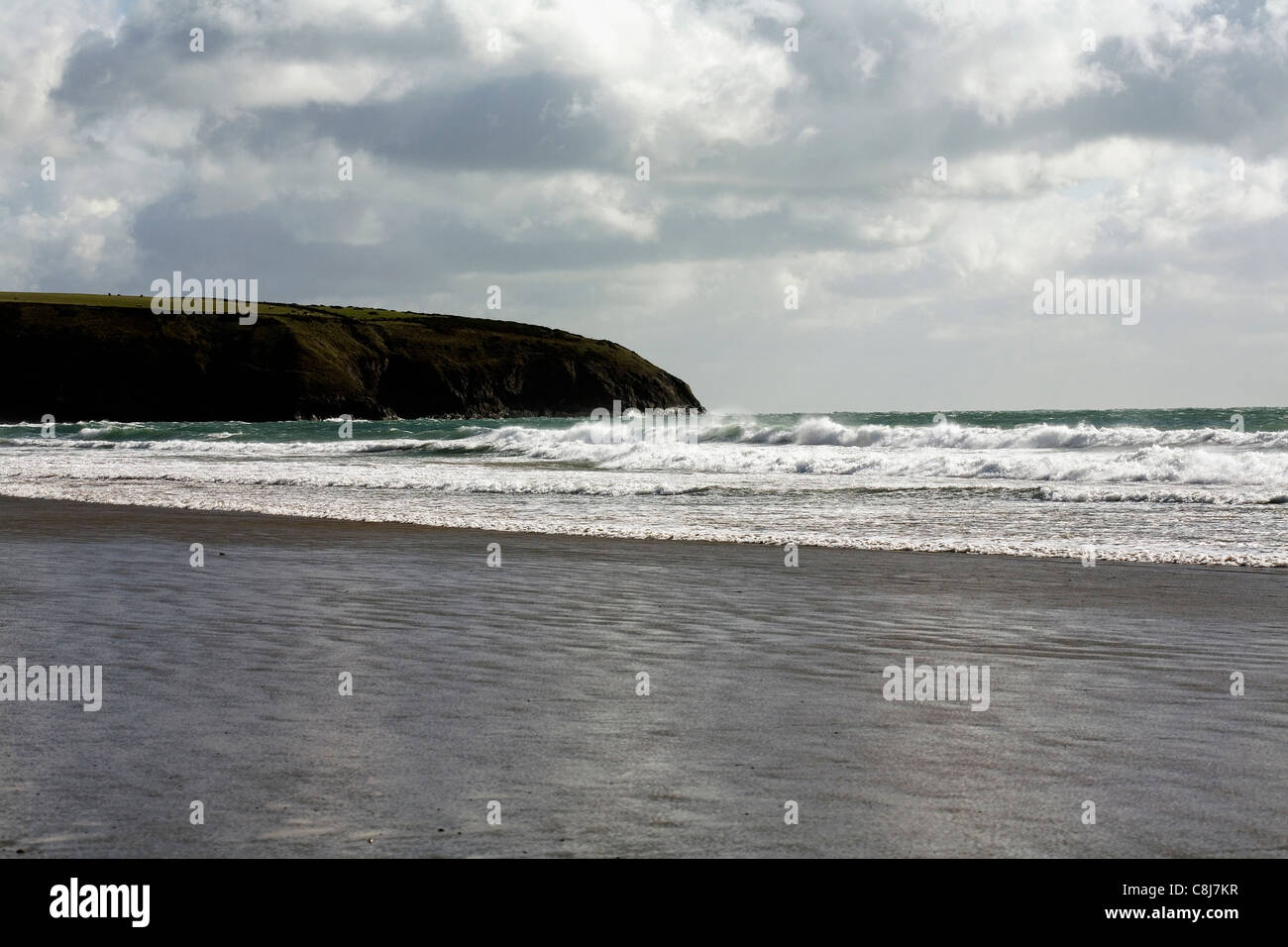 The sandy beach at Aberdaron LLeyn Peninsula Gwynedd Wales Stock Photo ...
