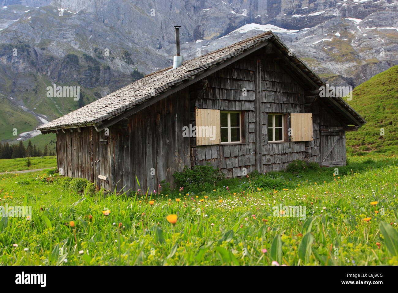 2, Alp, alpine hut, mountains, mountain spring, mountain hut, Bernese ...