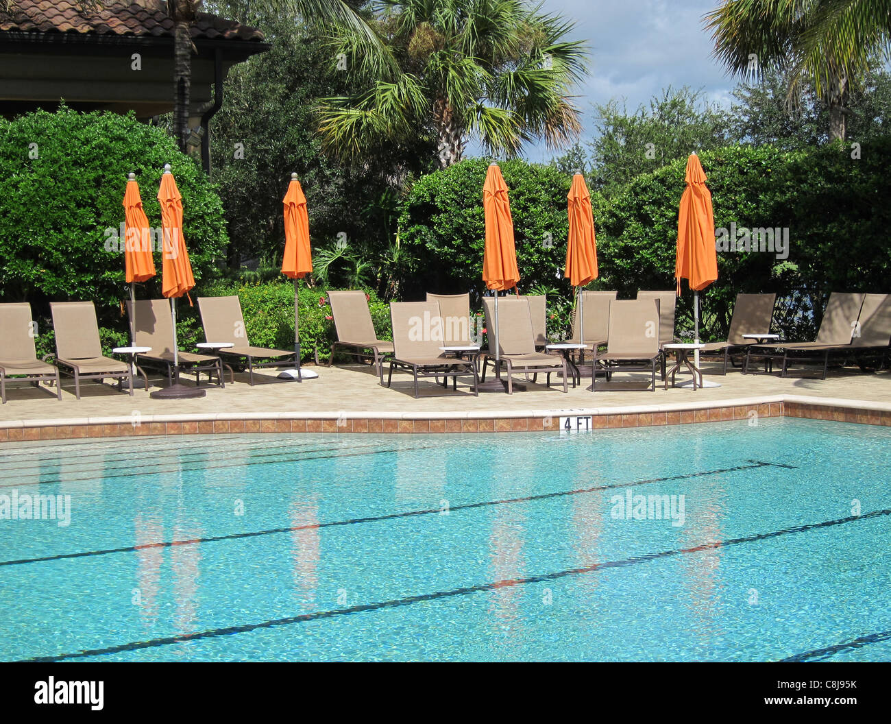 large inground swimming pool Stock Photo - Alamy