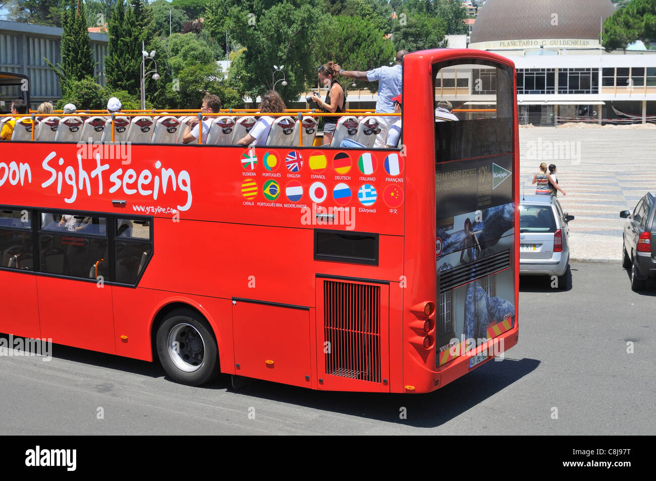 City sightseeing by bus in Lisboa Stock Photo - Alamy