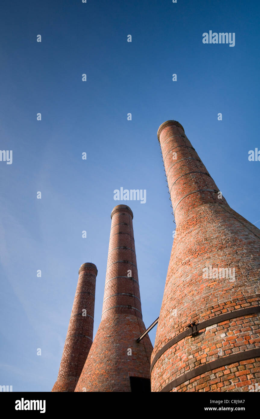 Brick building tall chimneys hi-res stock photography and images - Alamy