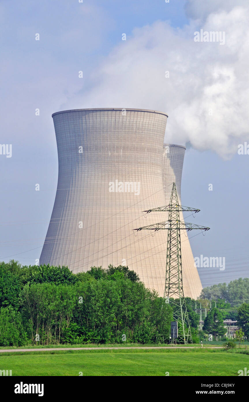 Atom, nuclear energy, nuclear, energy, nuclear power station, Bavaria ...