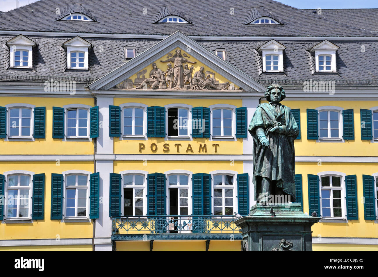 Architecture, Beethoven, Bonn, monument, Germany, Europe, front view ...