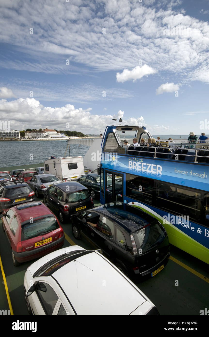 The chain ferry which links Sandbanks to Shell Bay on the Isle of ...