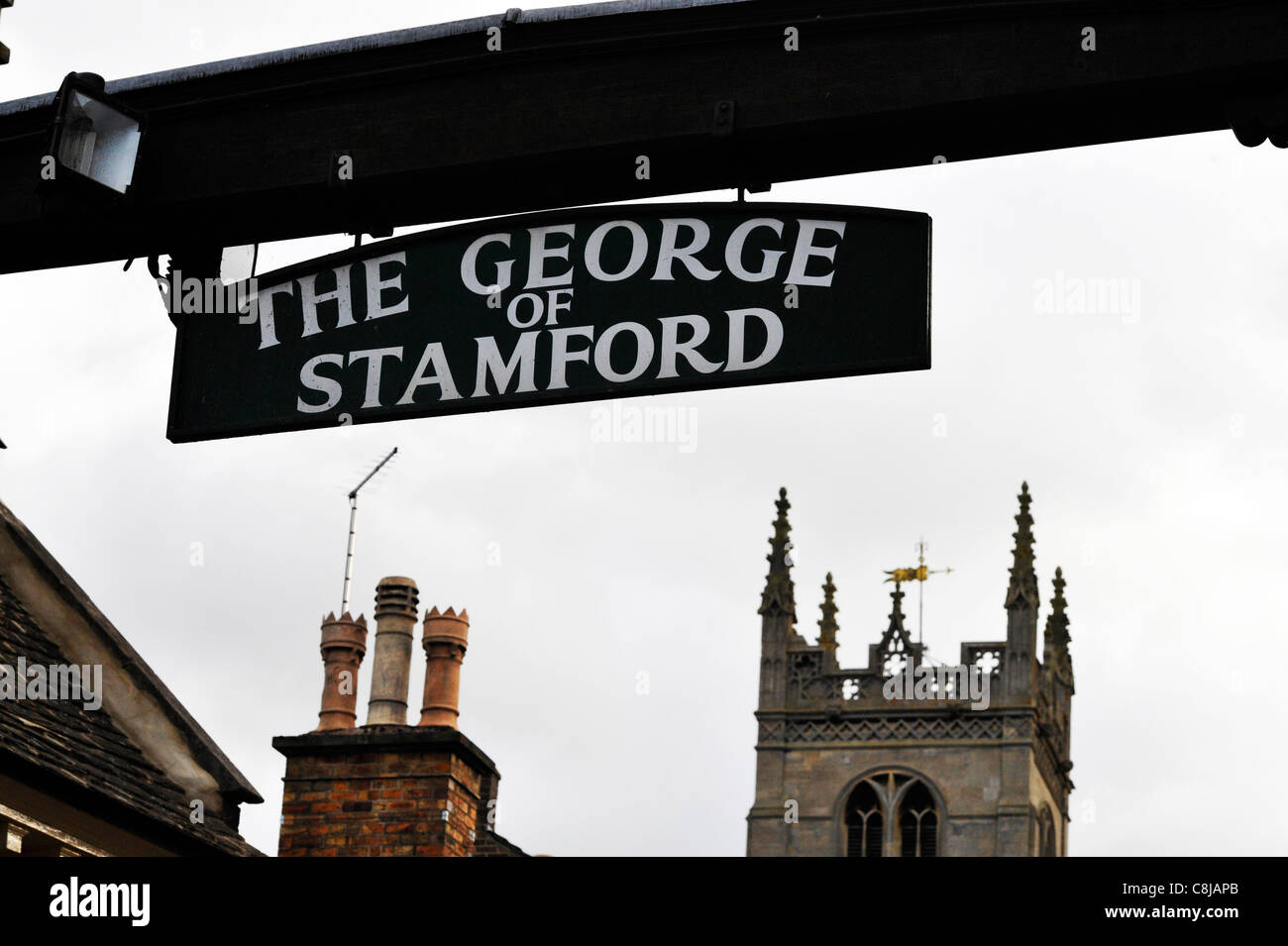 The George at Stamford pub sign in Stamford, England Stock Photo - Alamy