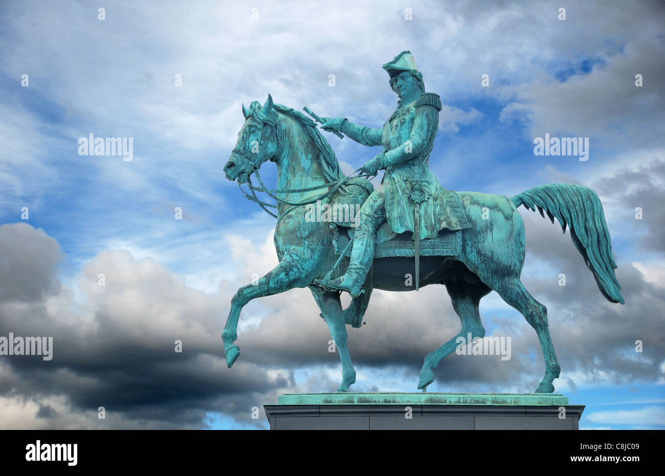Statue of Charles XIV John (Karl XIV Johan), King of Sweden, by Bengt ...