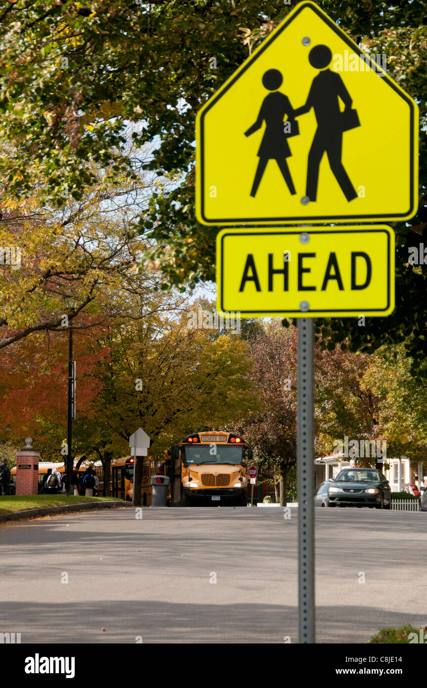 School buses loading students Stock Photo - Alamy