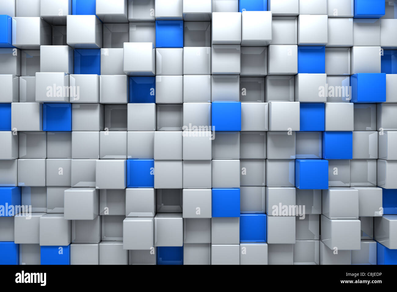 Silver and blue boxes Stock Photo - Alamy