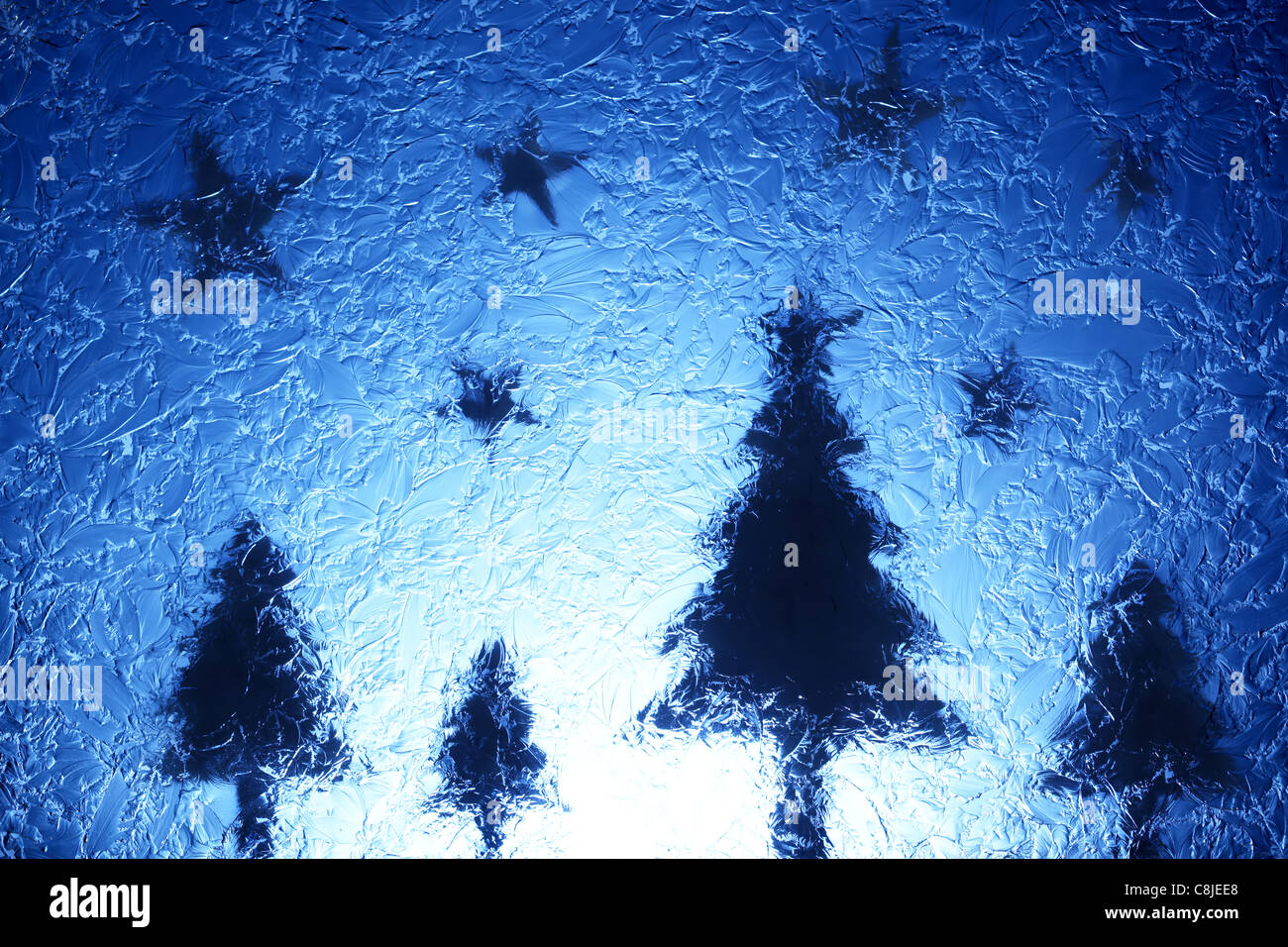 Christmas trees and stars Stock Photo - Alamy