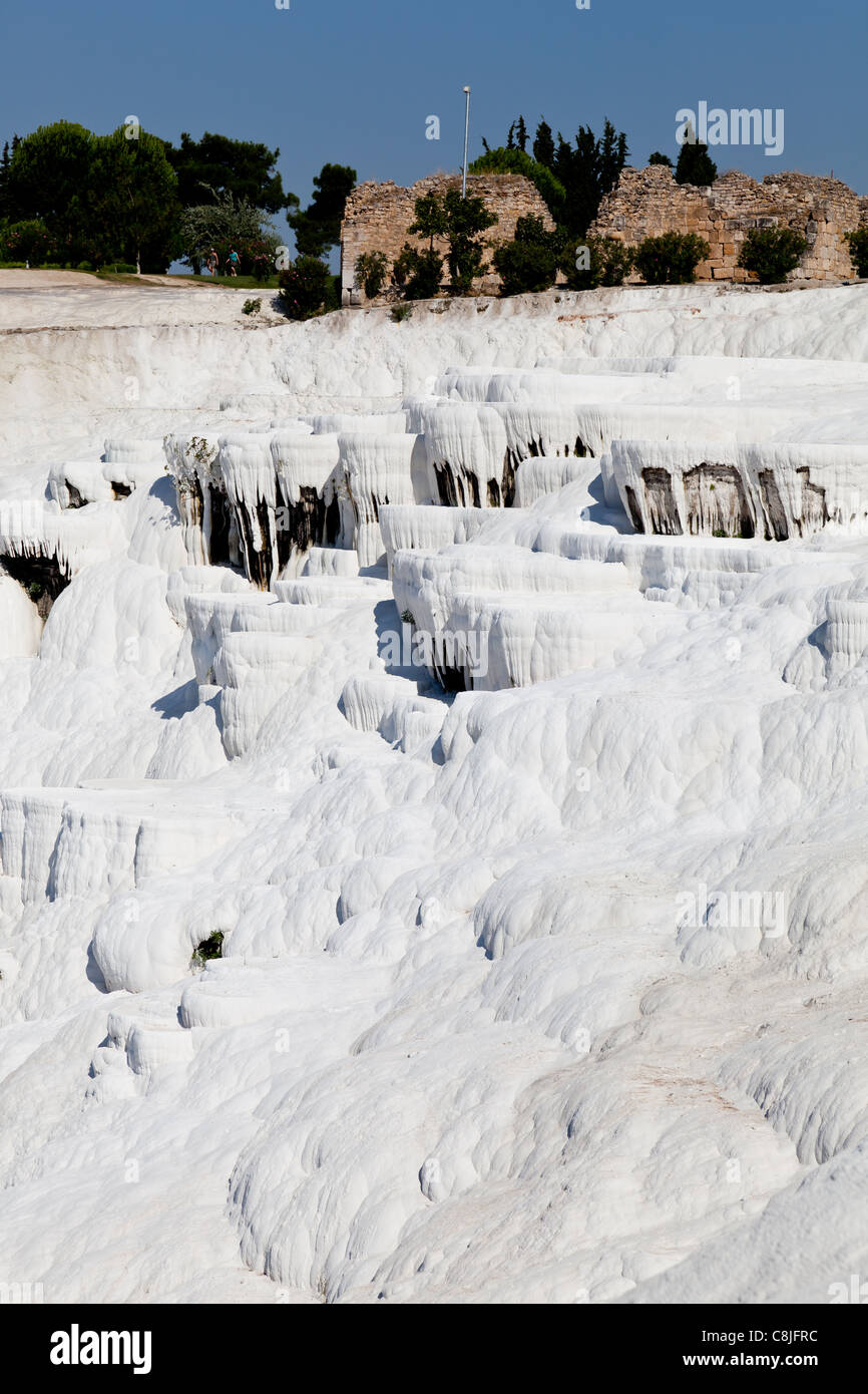Calcium waterfalls Pamukkale Turkey Stock Photo - Alamy