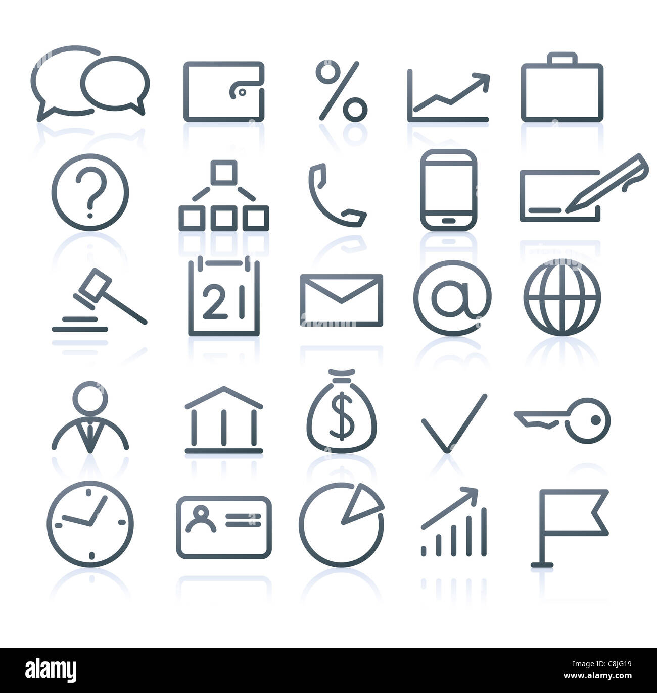 set of original business icons Stock Photo - Alamy