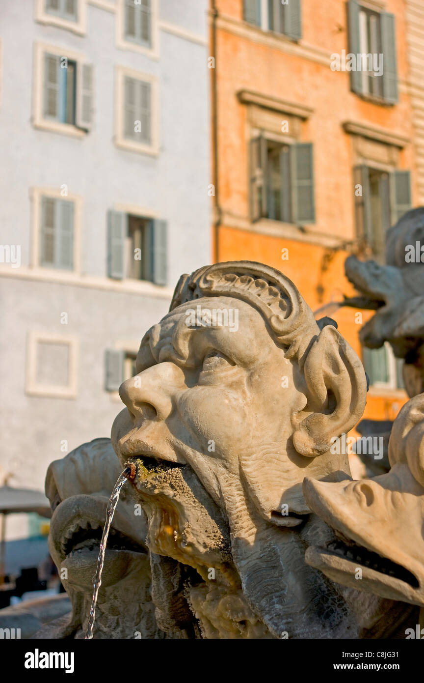 Fountain statue at Pantheon Stock Photo - Alamy