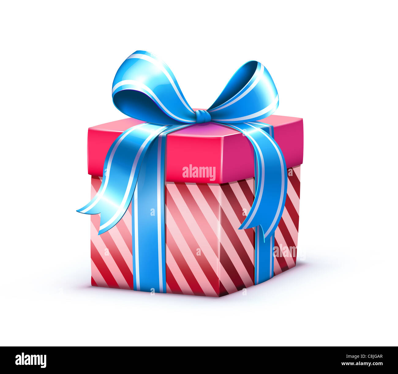 illustration of funky elegant present box isolated on white background ...