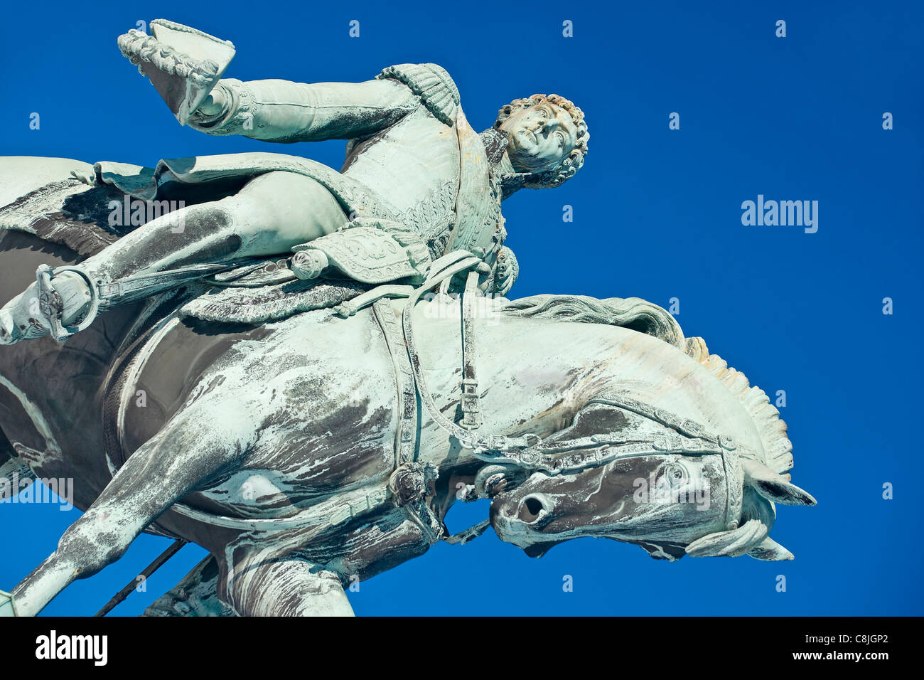 Carl Johan statue, Oslo Stock Photo - Alamy