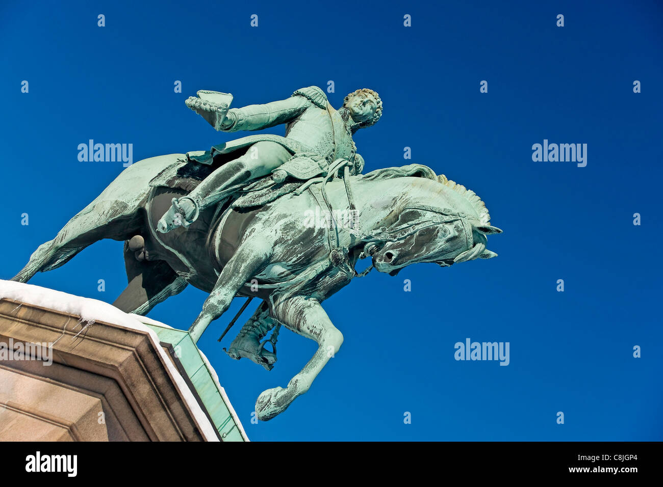 Carl Johan statue, Oslo Stock Photo - Alamy