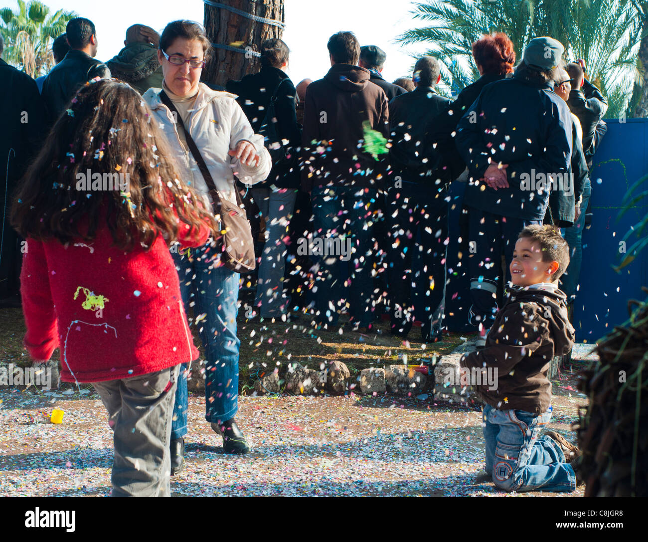 Nice, France, Young Children Enjoying Annual Carnival Events on Street ...