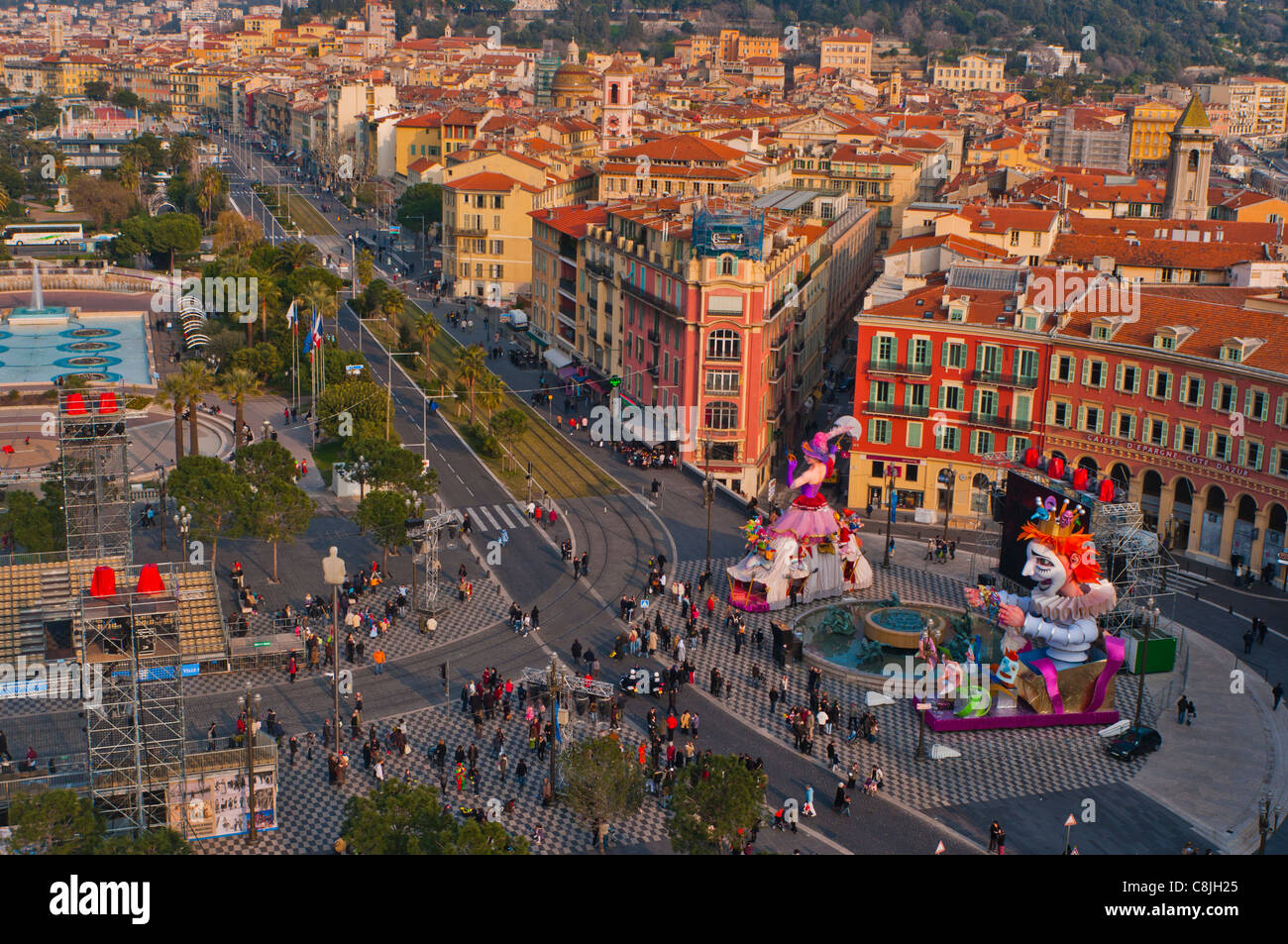 Nice, France, Cityscape, Center Old TOwn, Aerial, Daytime, Annual ...