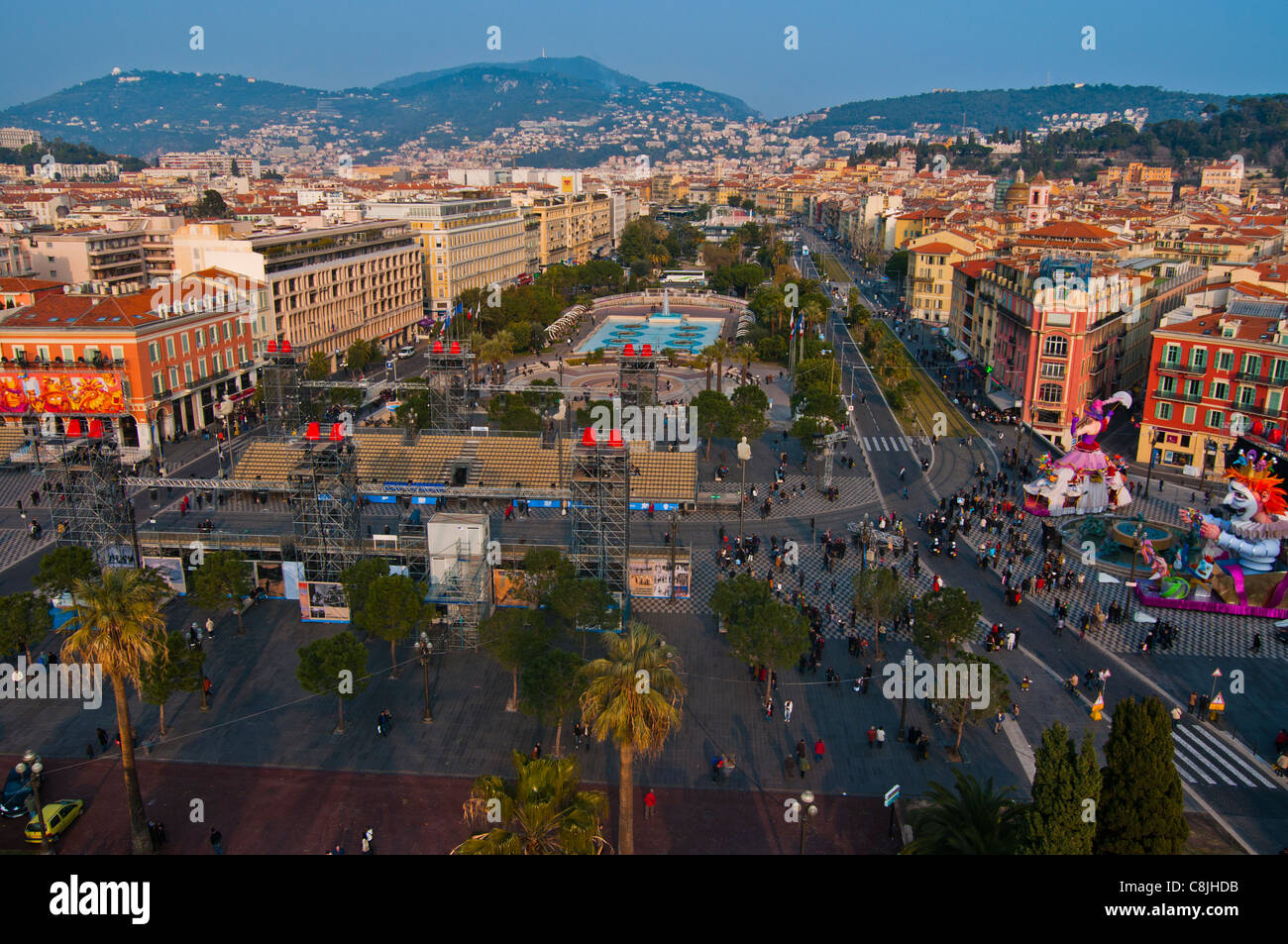 Nice, France, Overview, Cityscape, Center Old TOwn, Aerial, Daytime ...