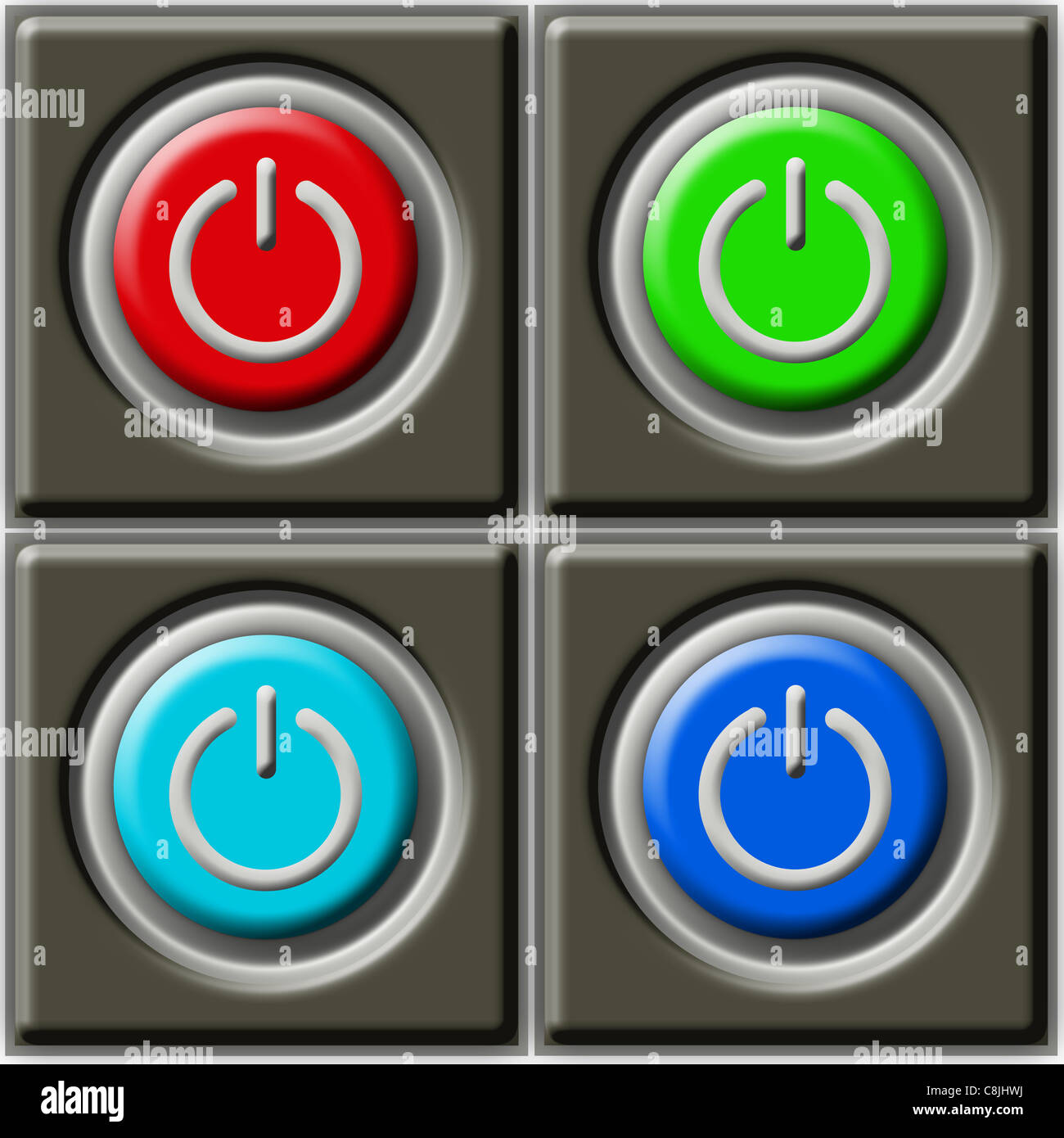 set power buttons Stock Photo - Alamy