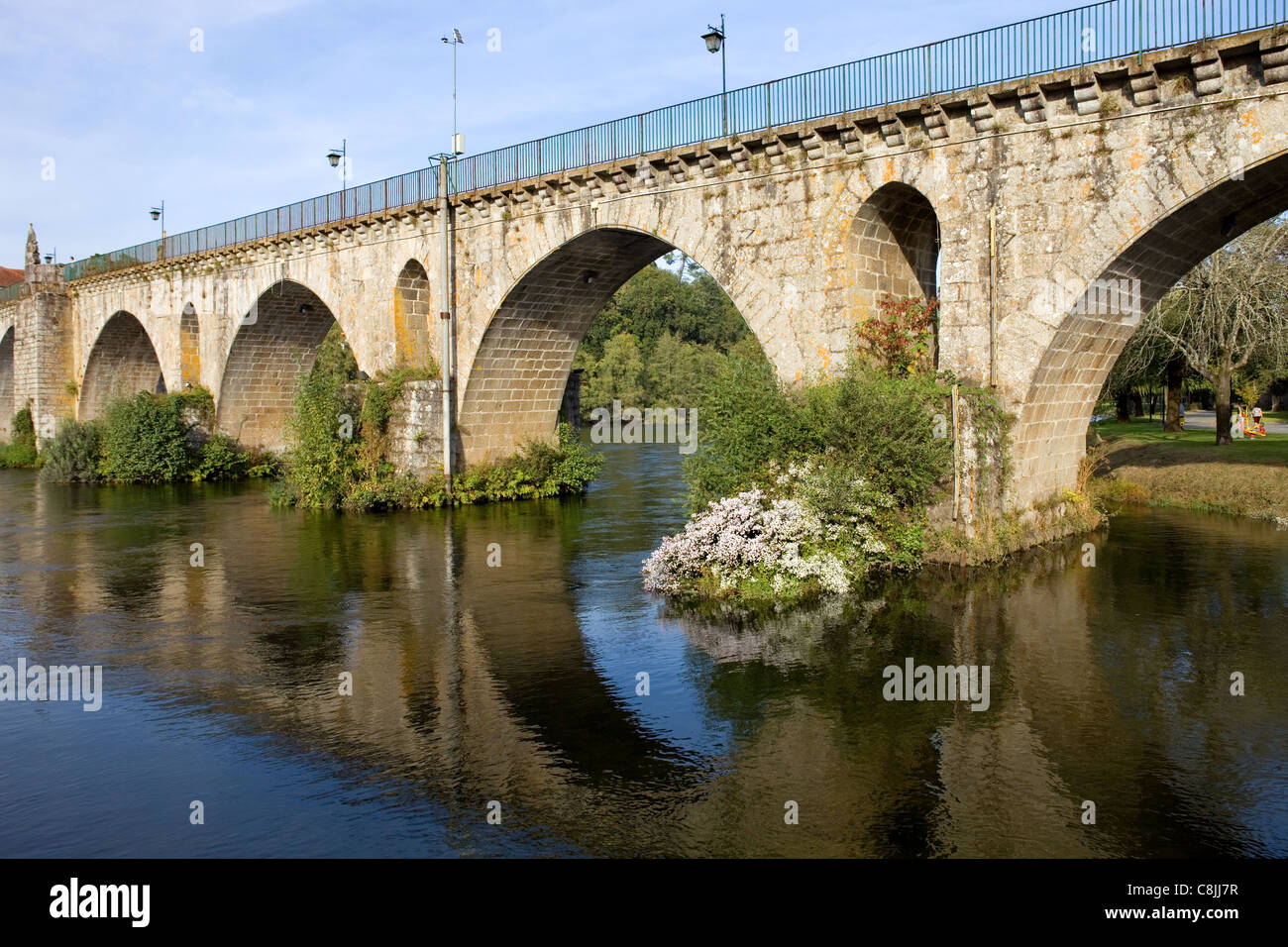 ancient roman bridge of Ponte da Barca in the north of portugal Stock ...