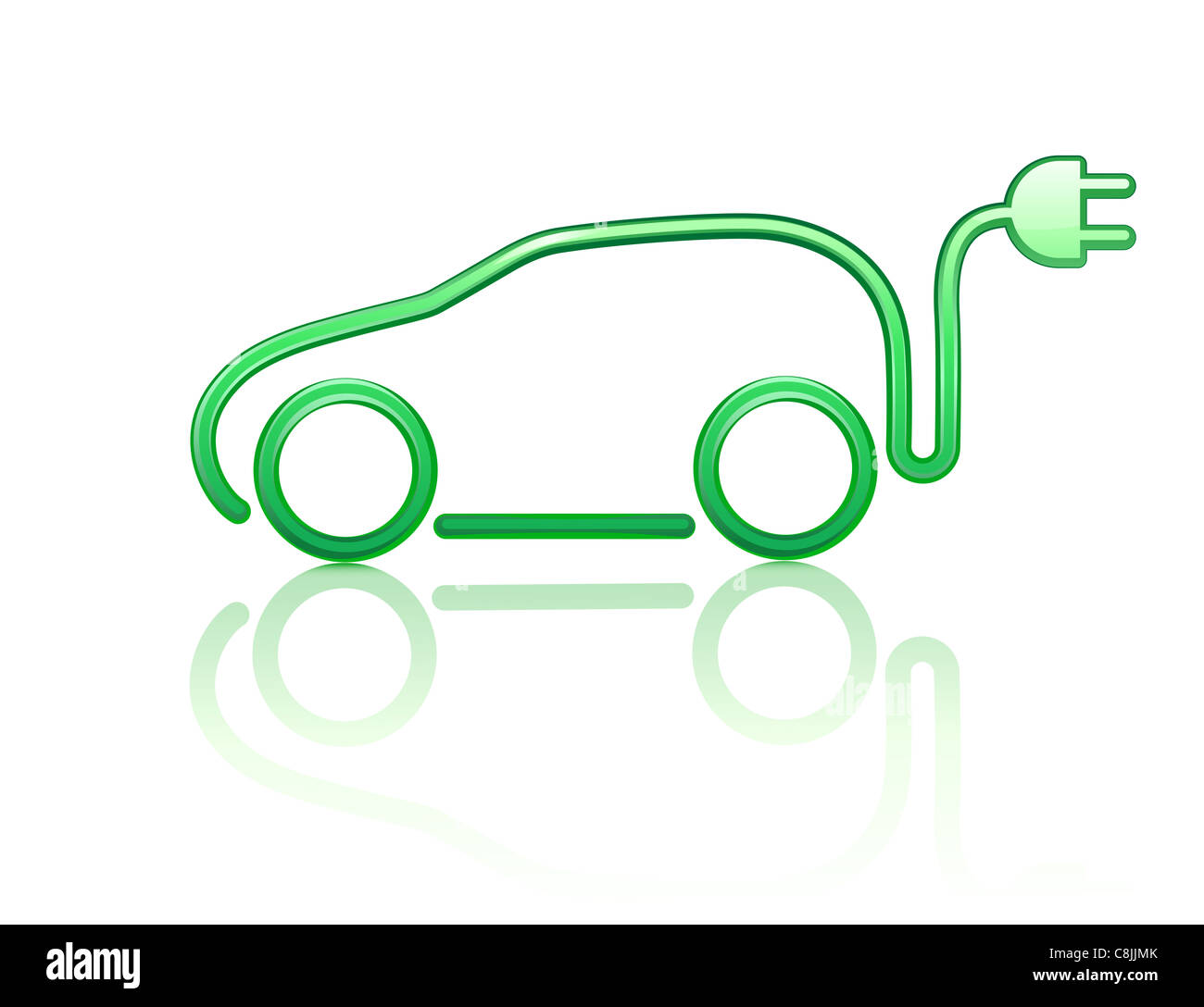 illustration of electric powered car symbol Stock Photo - Alamy