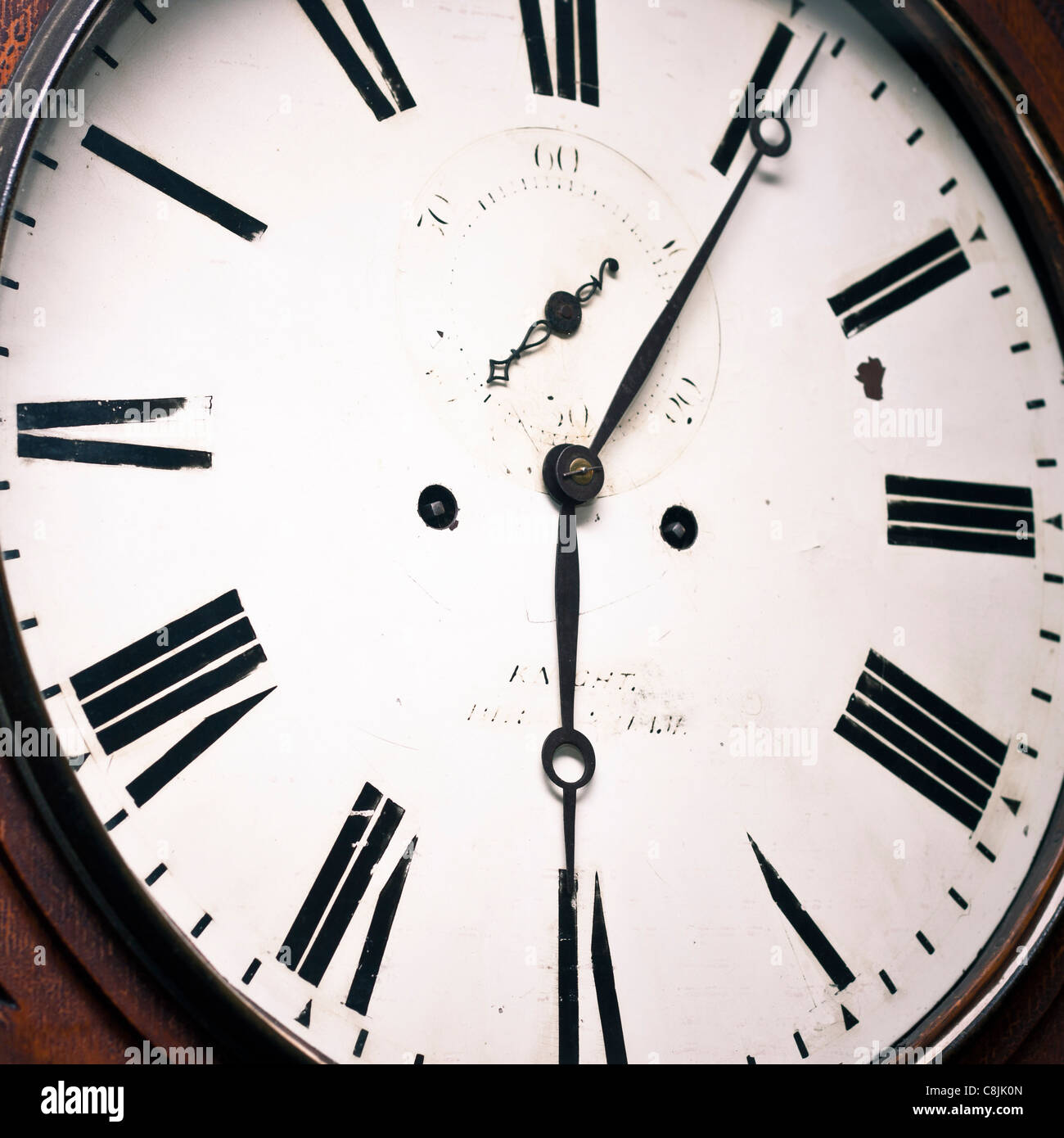 Detail of old clock face Stock Photo - Alamy