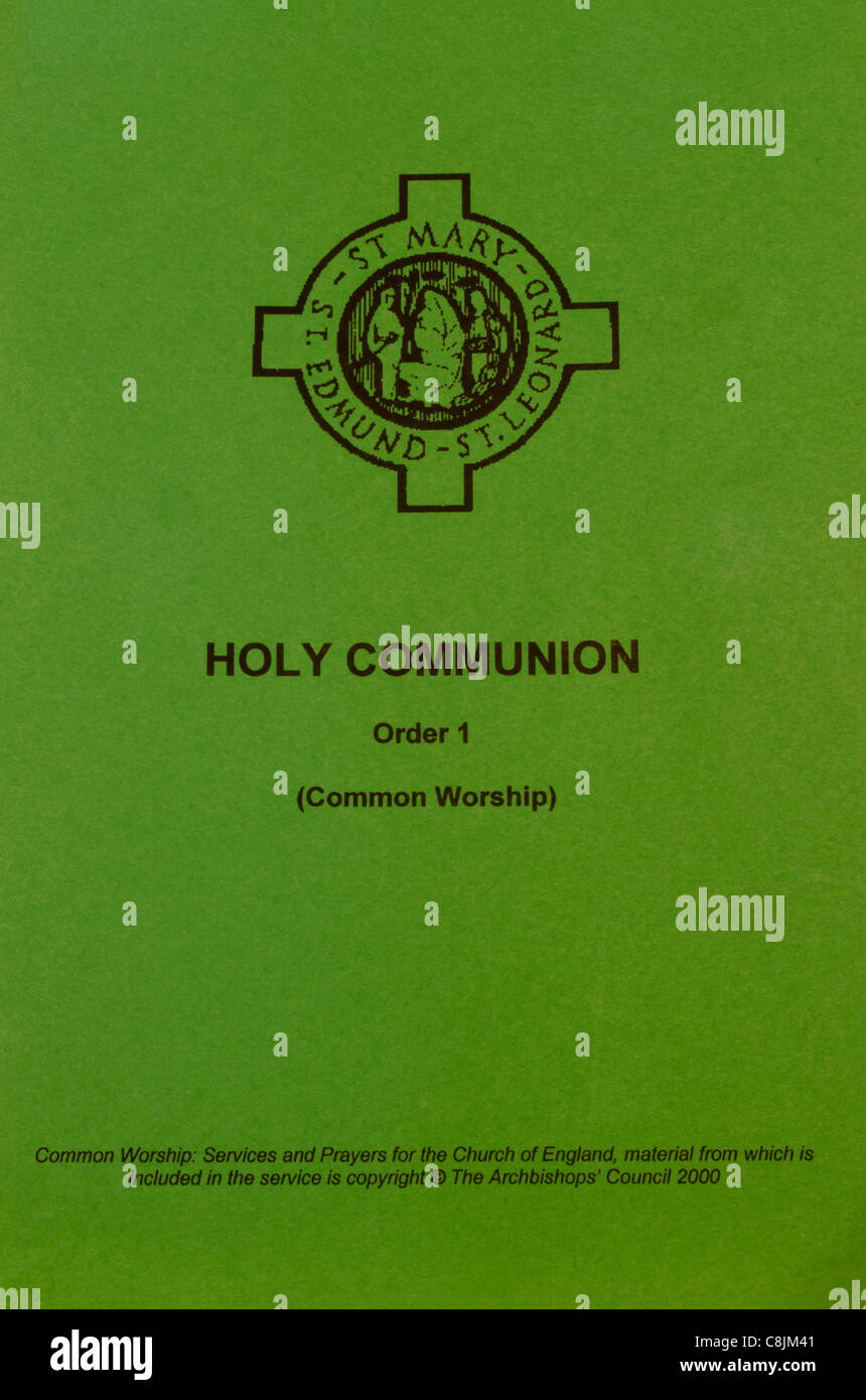 Holy communion book Stock Photo - Alamy