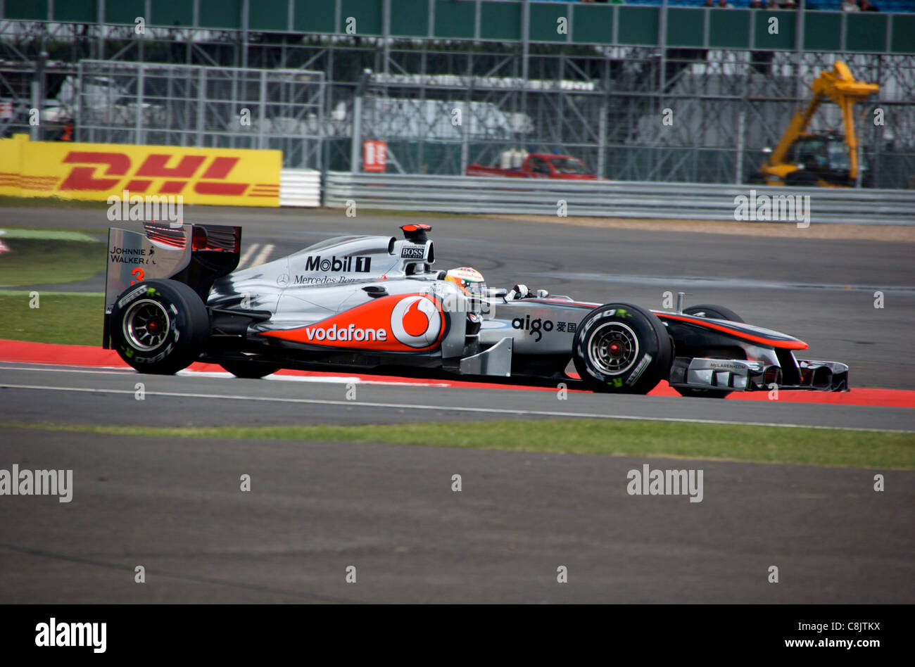 Lewis Hamilton drives his MP4-26 Vodafone McLaren Formula 1 car ... Lewis Hamilton drives his MP4-26 Vodafone McLaren Formula 1 car ...