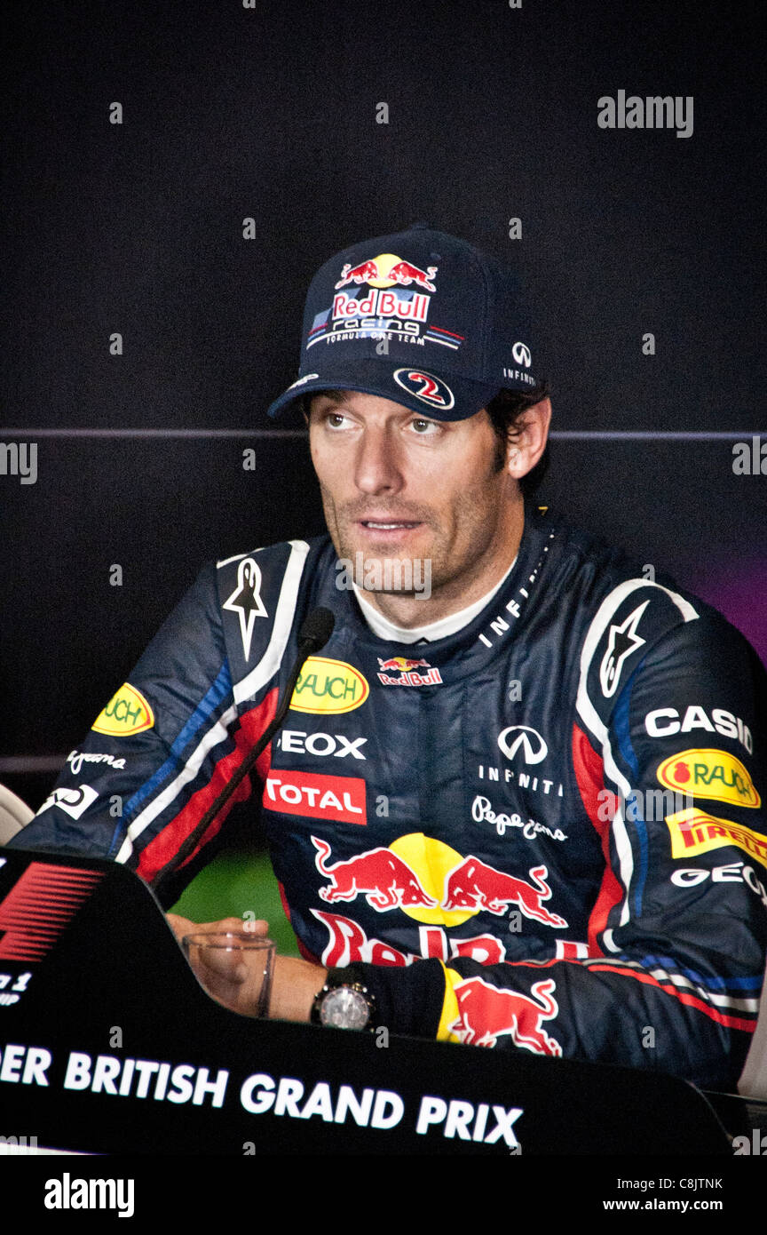 Mark Webber in the press conference, British Formula 1 Grand Prix Stock ...