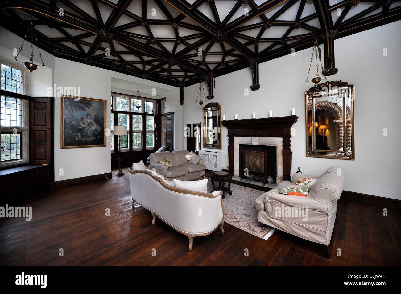 The Drawing Room at Devizes Castle, Wiltshire UK Stock Photo - Alamy