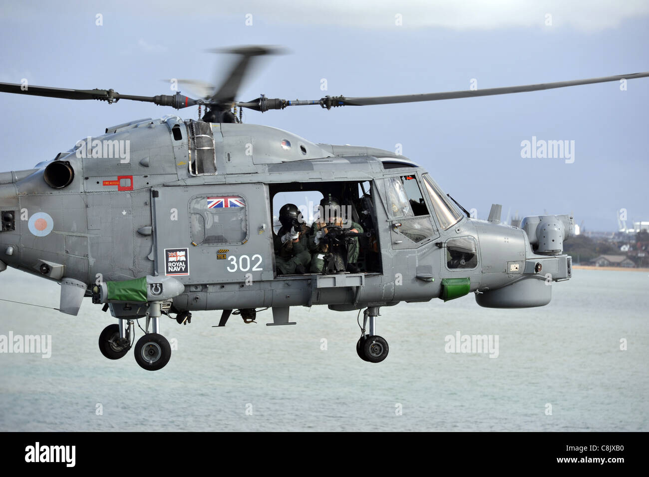 Royal Navy Lynx helicopter Stock Photo - Alamy