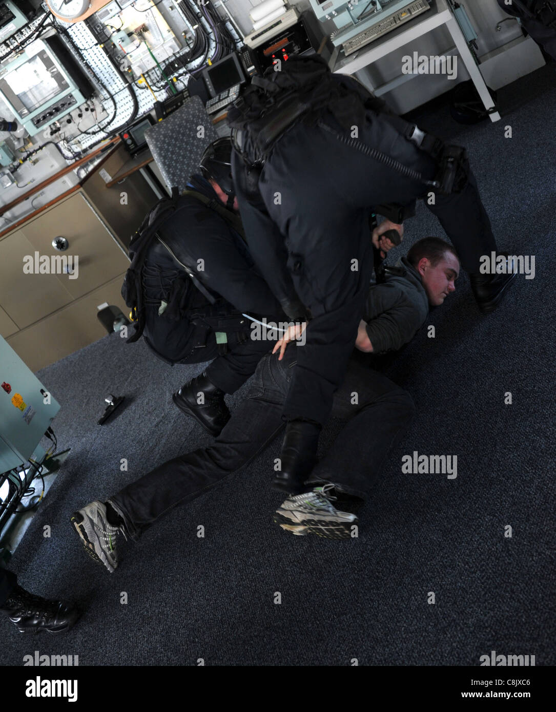 UK, Royal Navy and Royal Marines beach assault and anti-piracy training ...